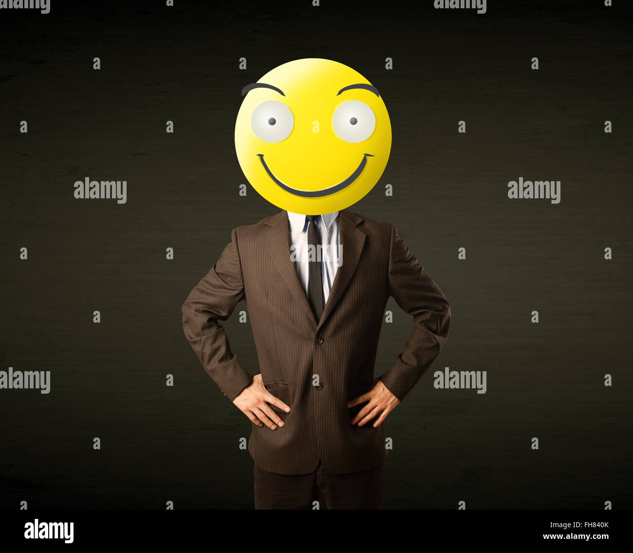 businessman with smiley face Stock Photo - Alamy