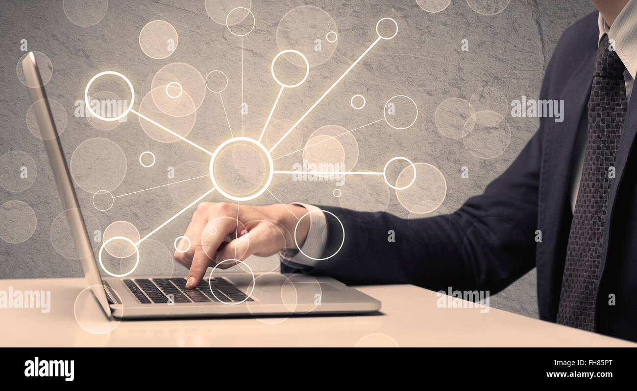 Science worker typing on laptop computer Stock Photo - Alamy