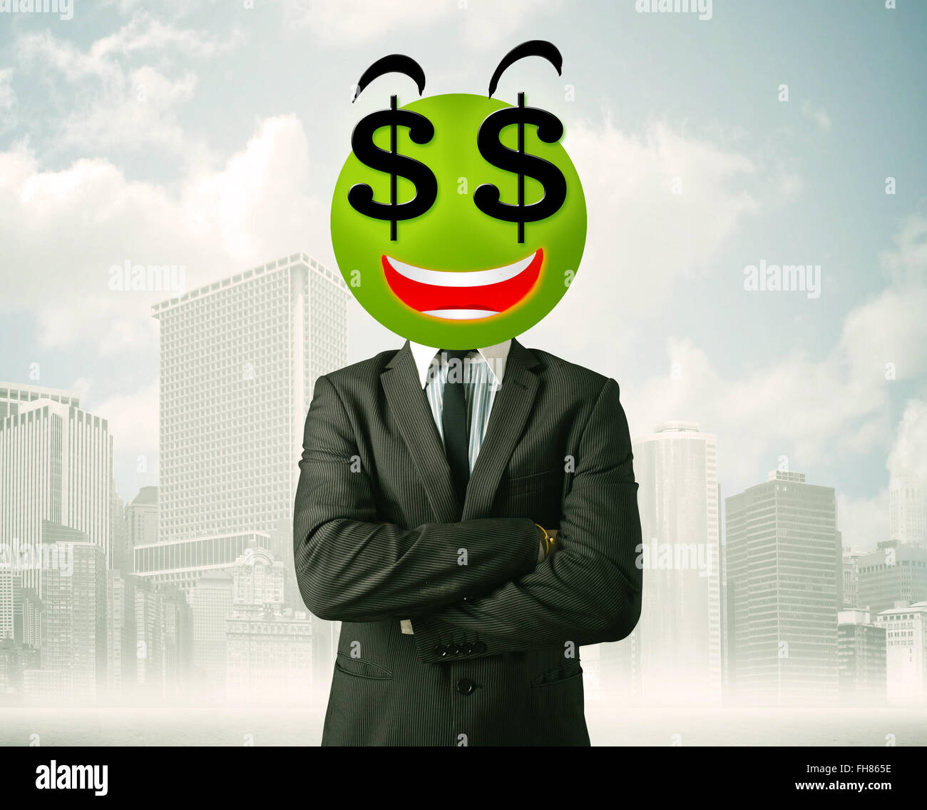 man with dollar sign smiley face Stock Photo - Alamy