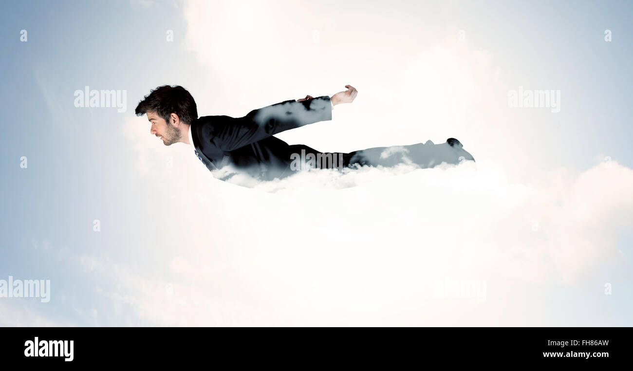 Man flying like superman hi-res stock photography and images - Alamy