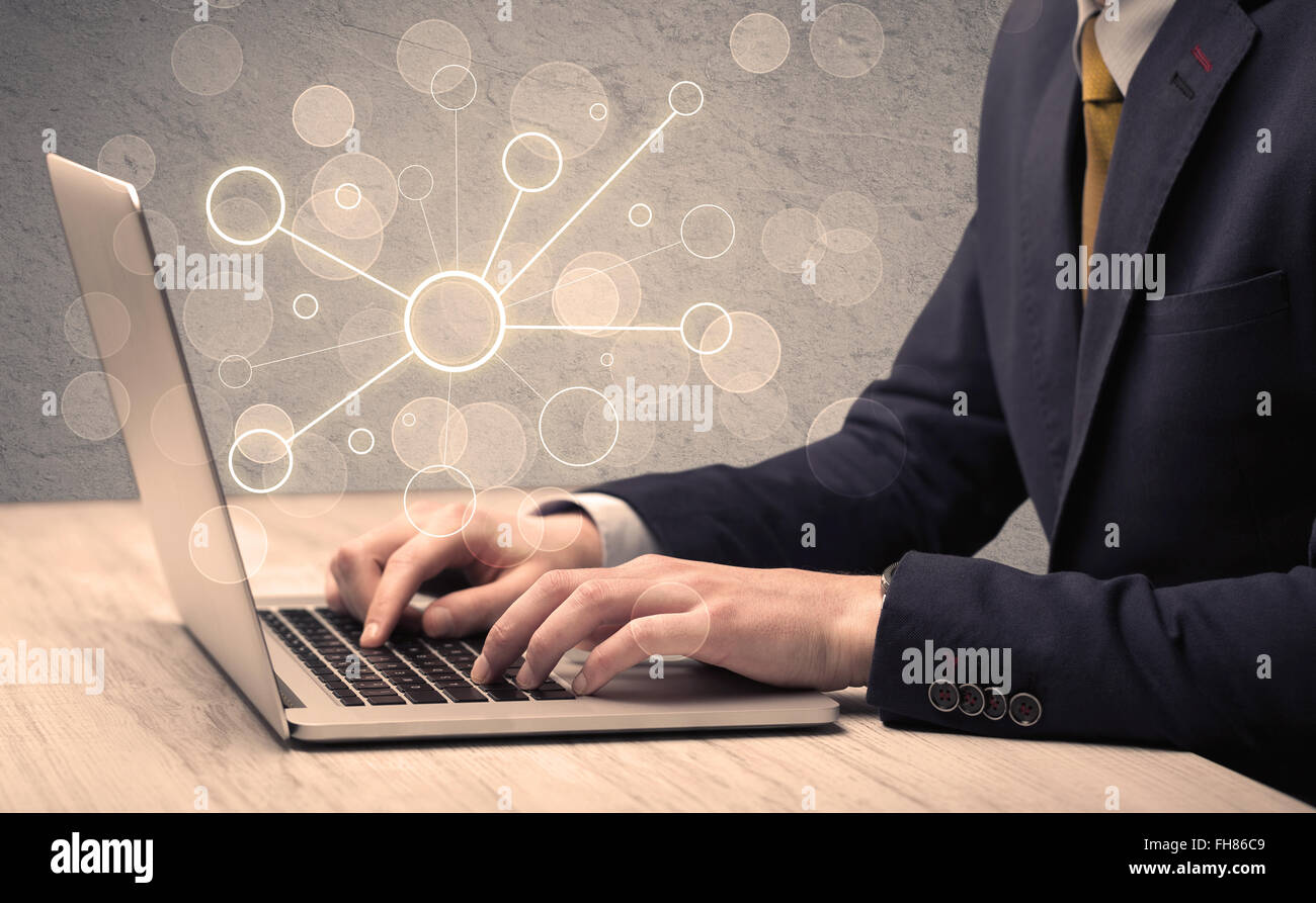 Science worker typing on laptop computer Stock Photo - Alamy