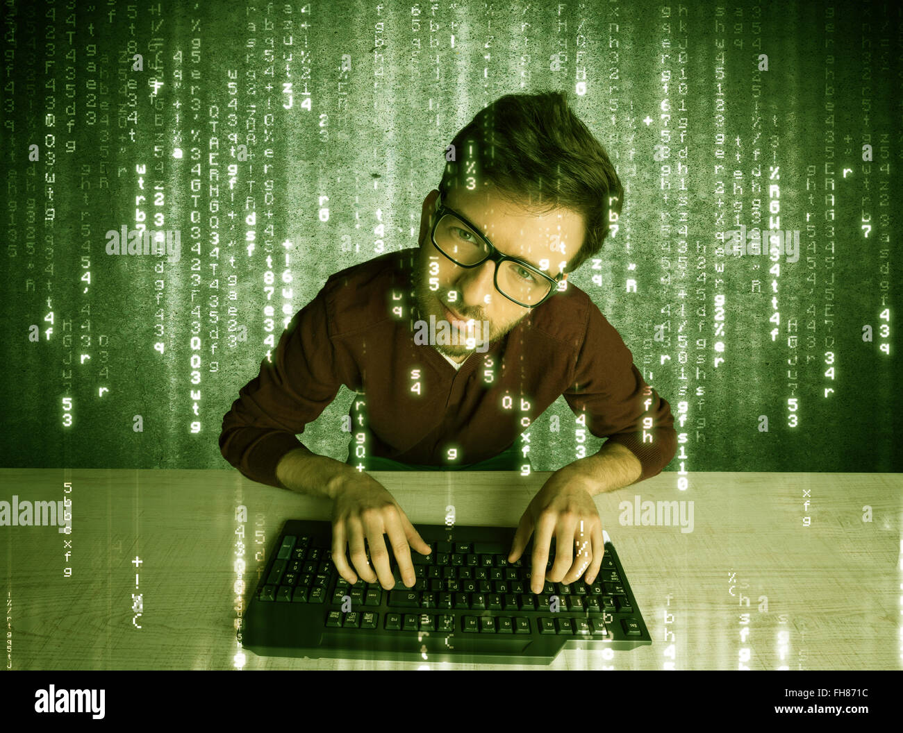 Online hacking in progress concept Stock Photo - Alamy
