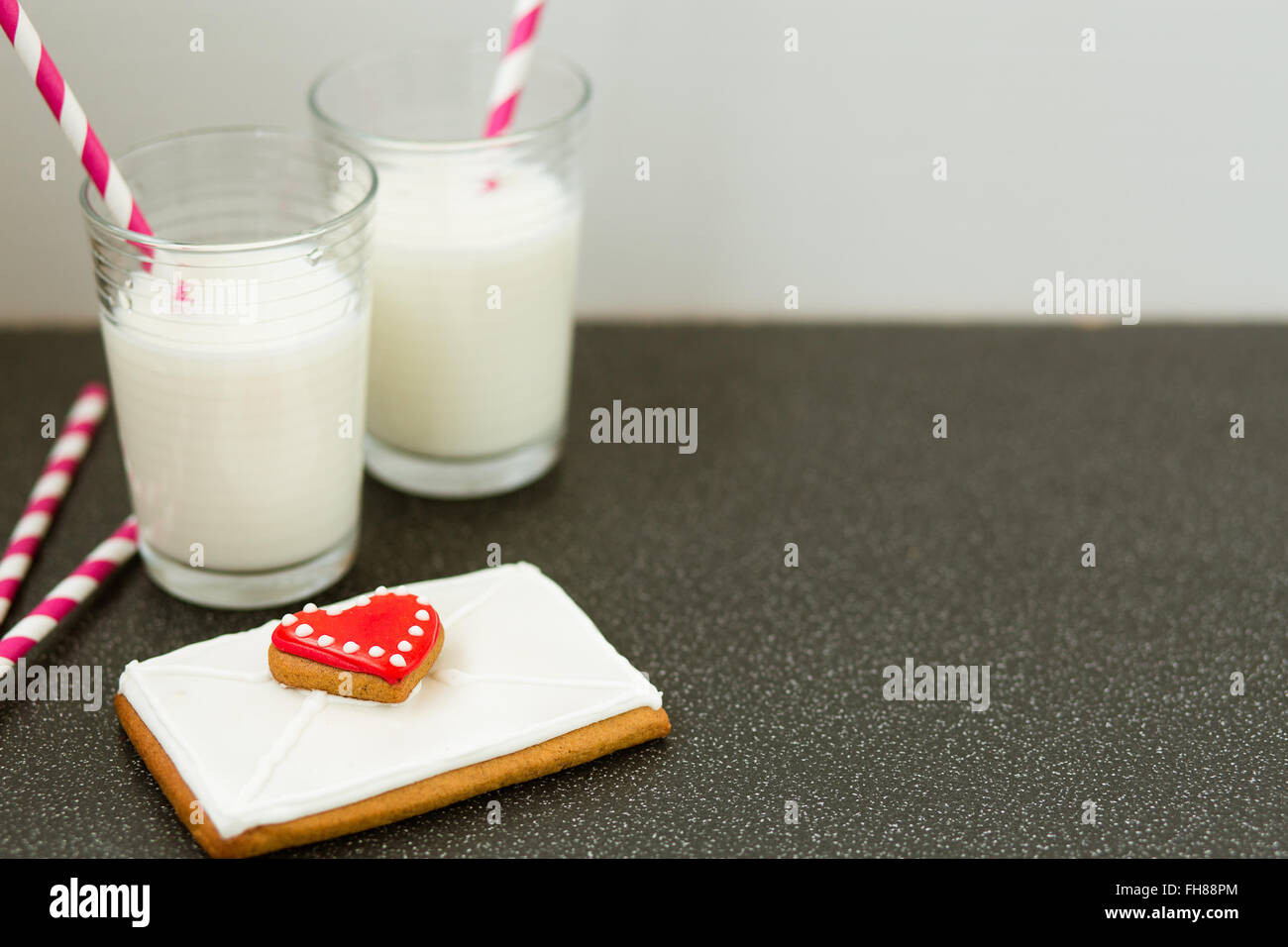 Valentine's day baking background Stock Photo - Alamy