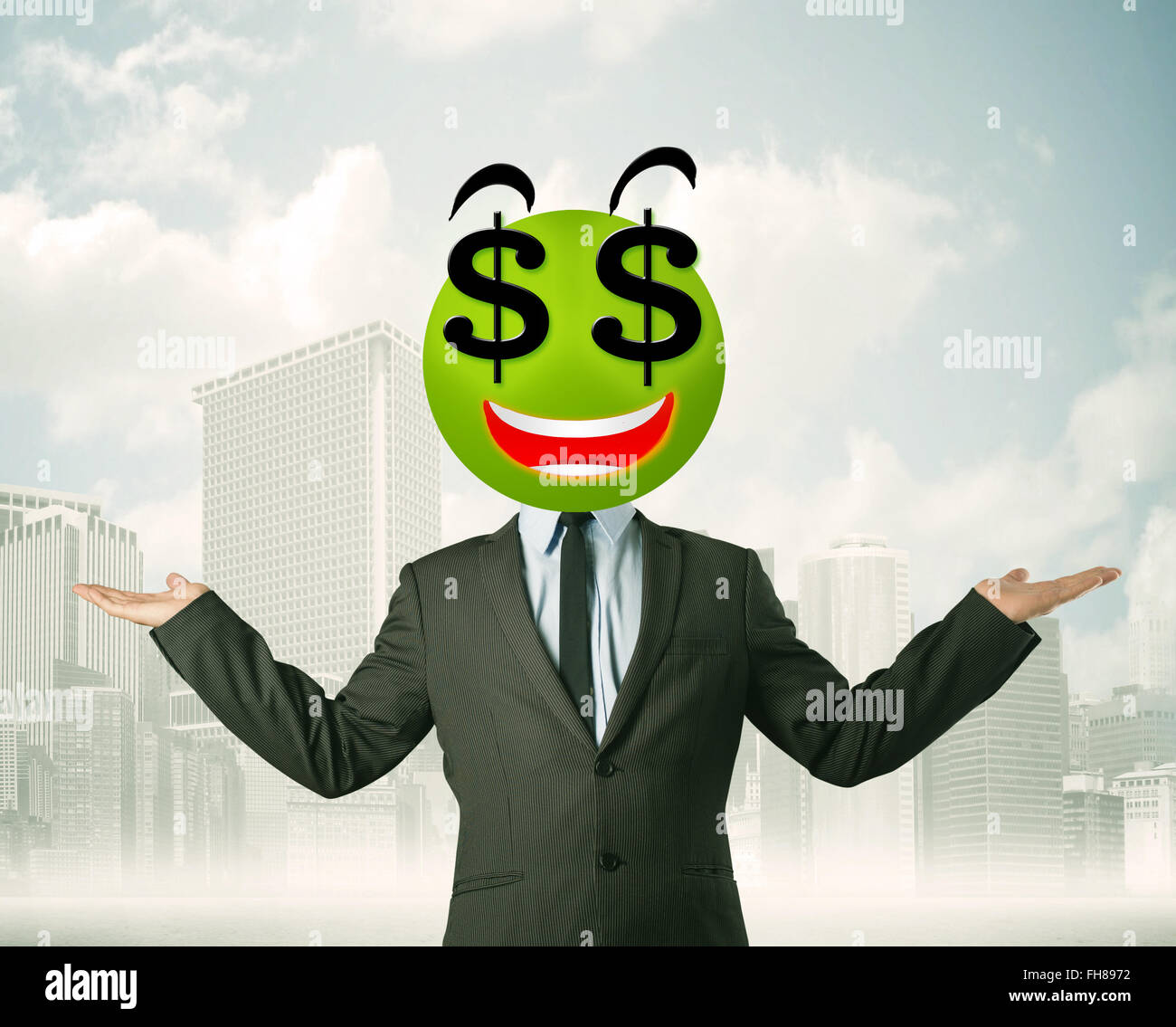 man with dollar sign smiley face Stock Photo - Alamy