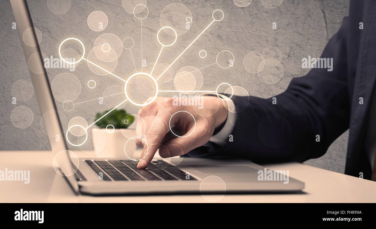 Science worker typing on laptop computer Stock Photo - Alamy