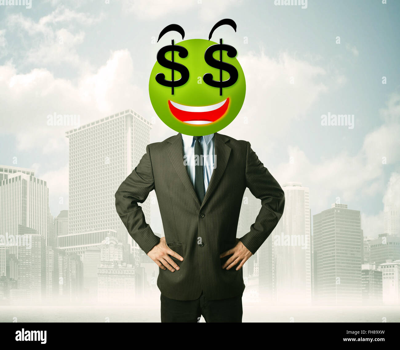 man with dollar sign smiley face Stock Photo - Alamy