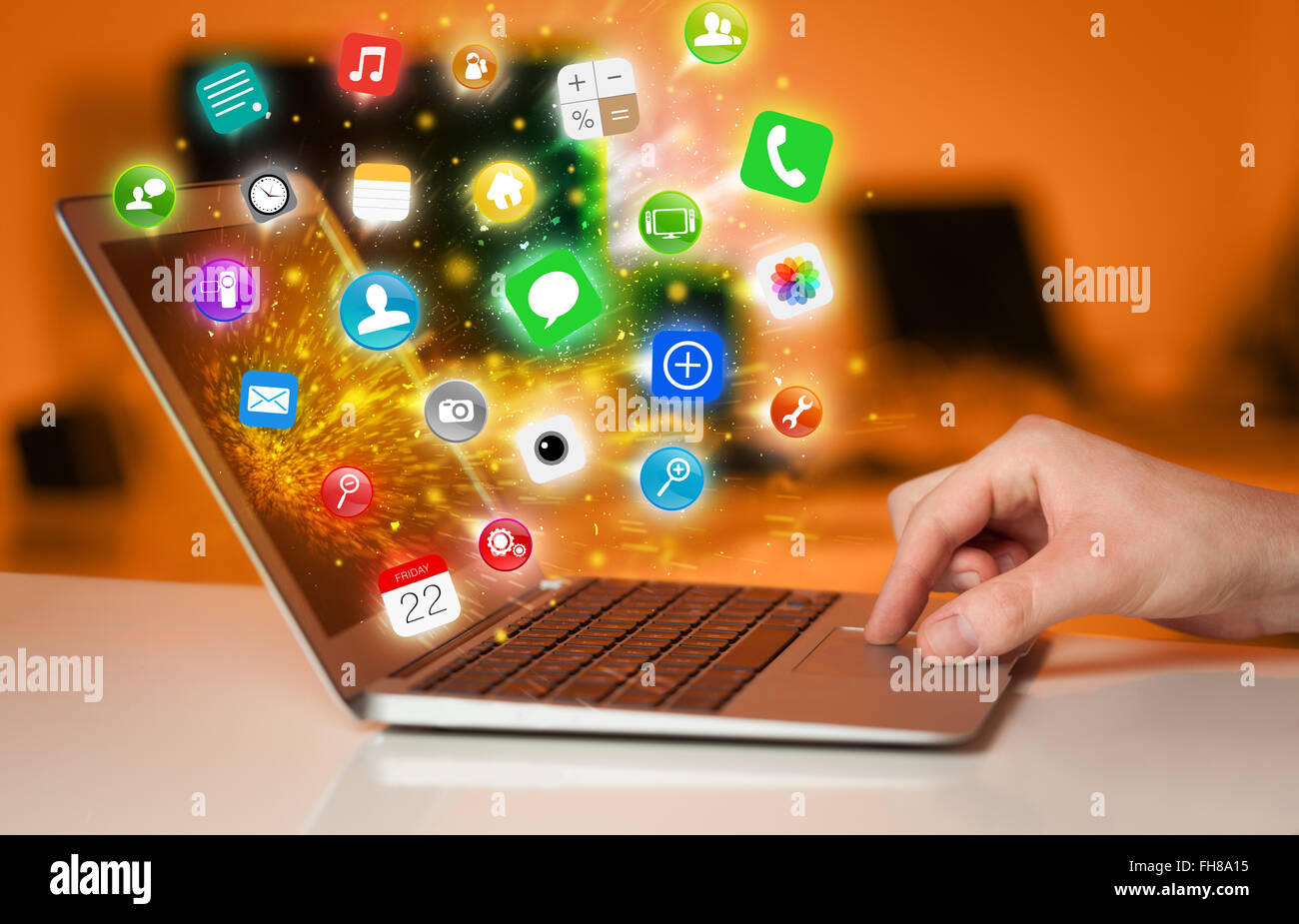 Mobile app symbols hi-res stock photography and images - Alamy