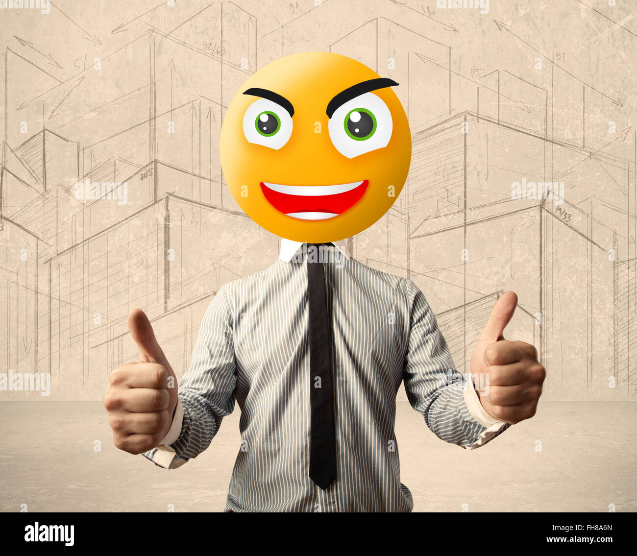 businessman with smiley face Stock Photo - Alamy