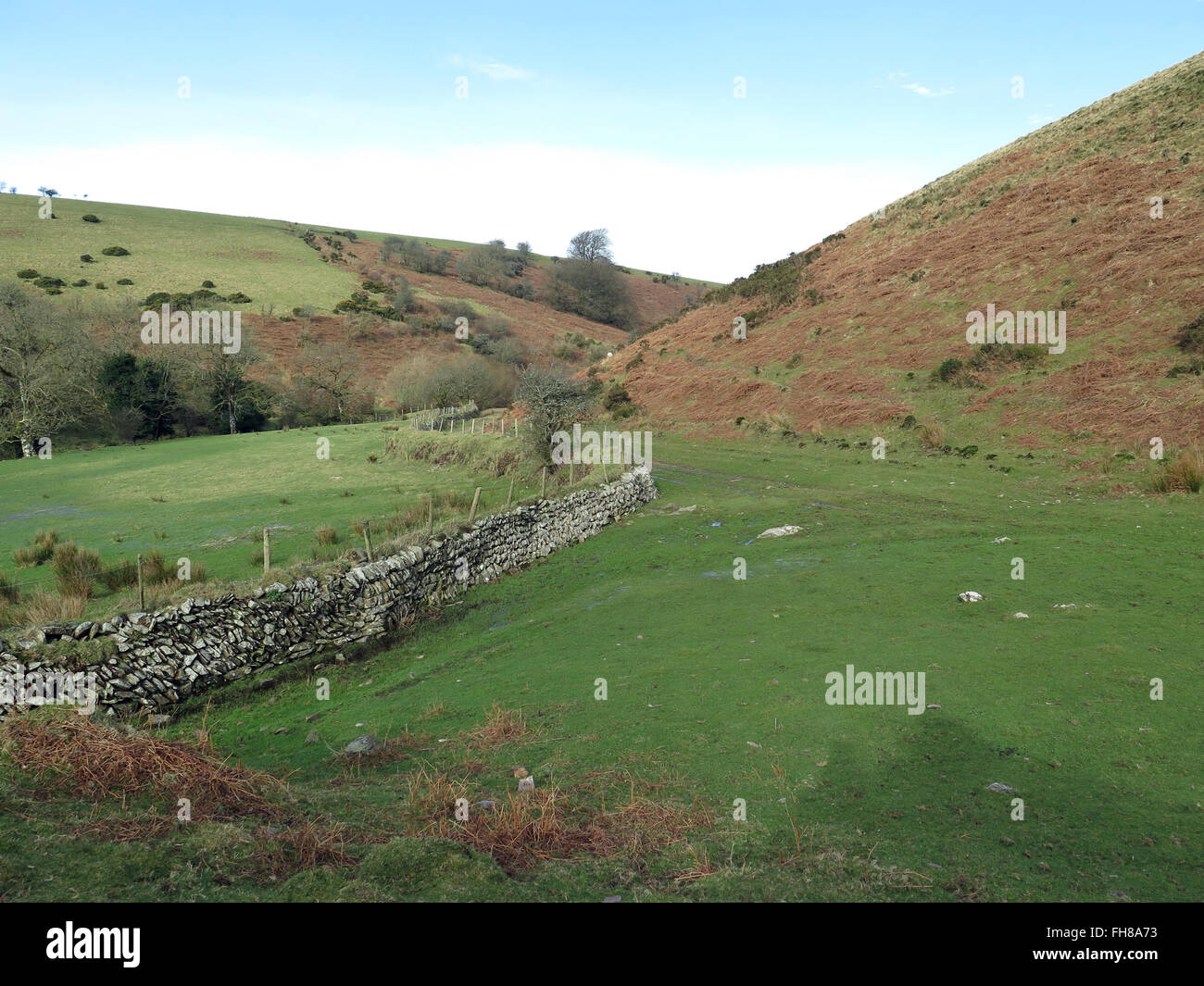 Exmoor: Chalk Water valley nr Oareford Stock Photo - Alamy