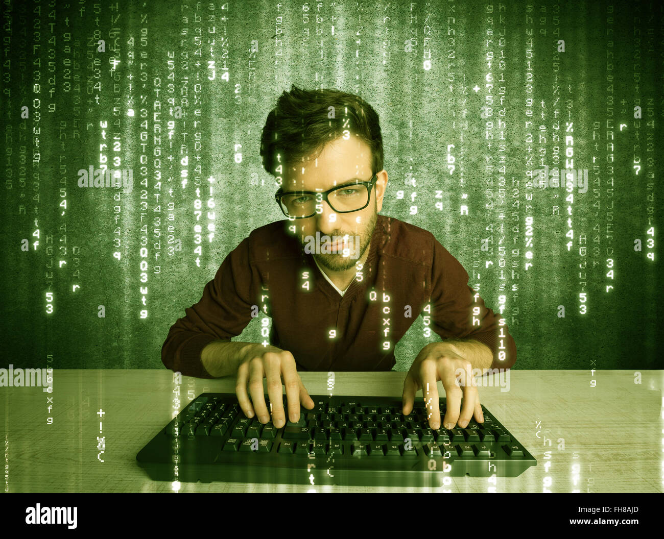 Online hacking in progress concept Stock Photo - Alamy