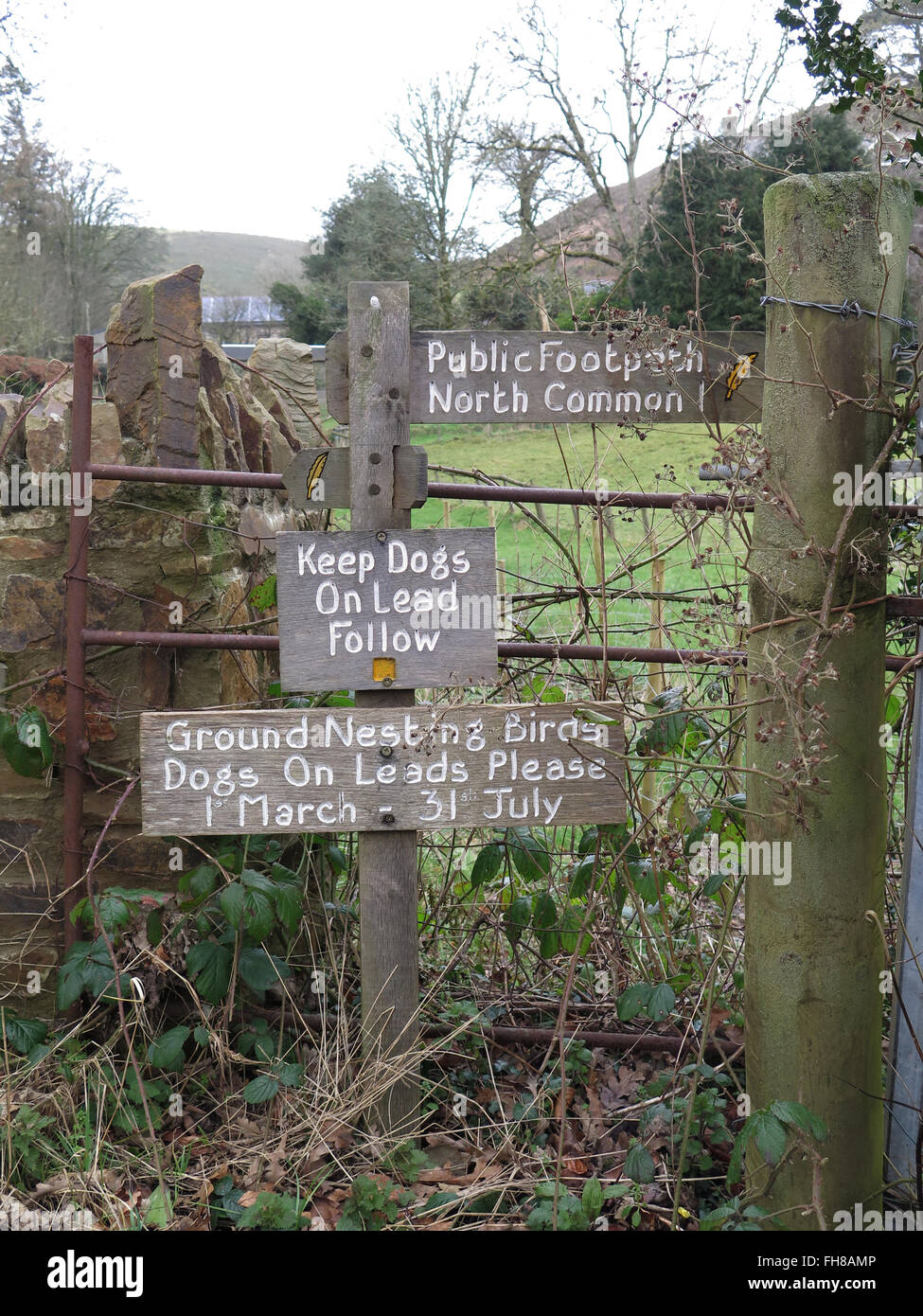 Exmoor: Oare Valley signs Stock Photo - Alamy