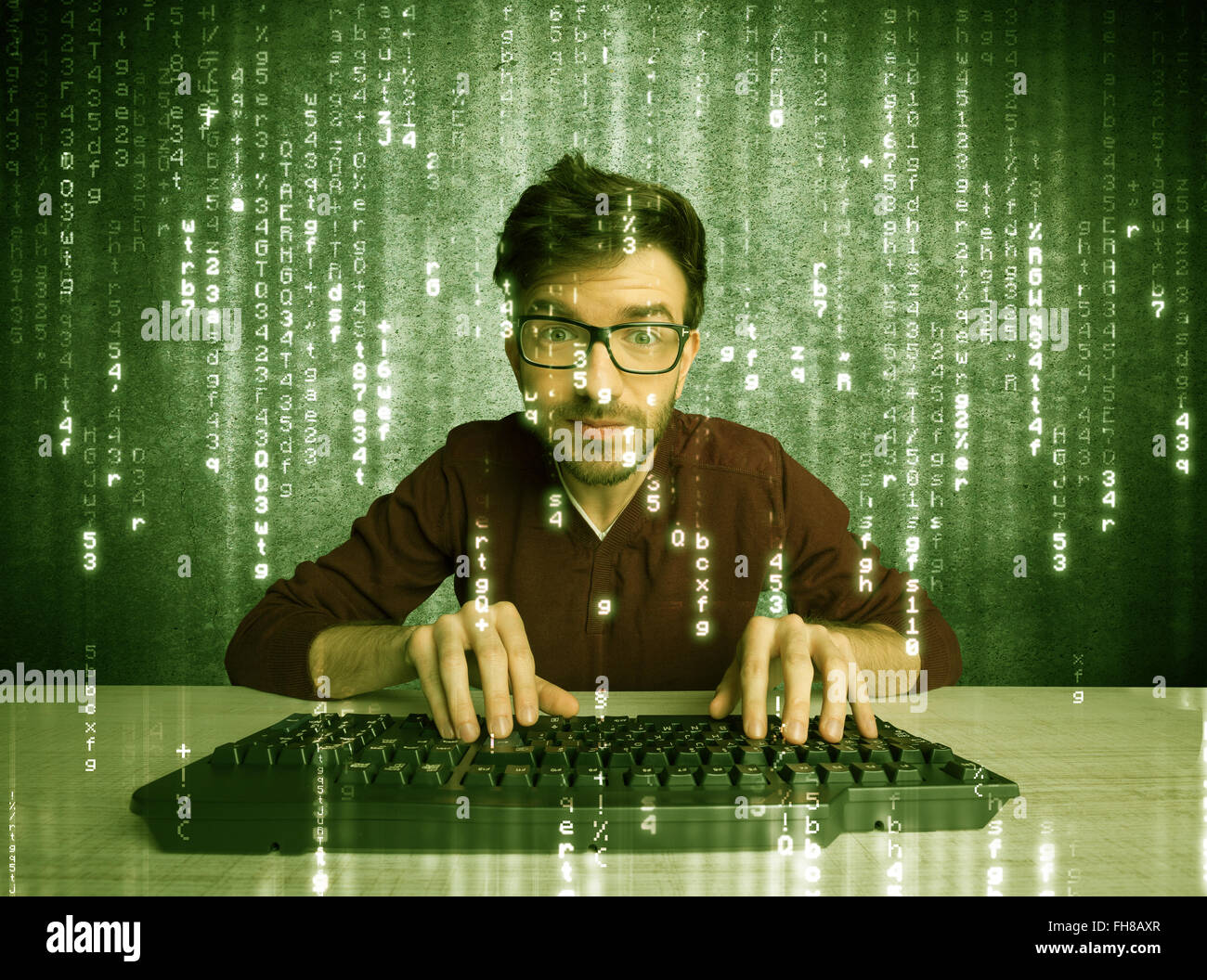 Online hacking in progress concept Stock Photo - Alamy