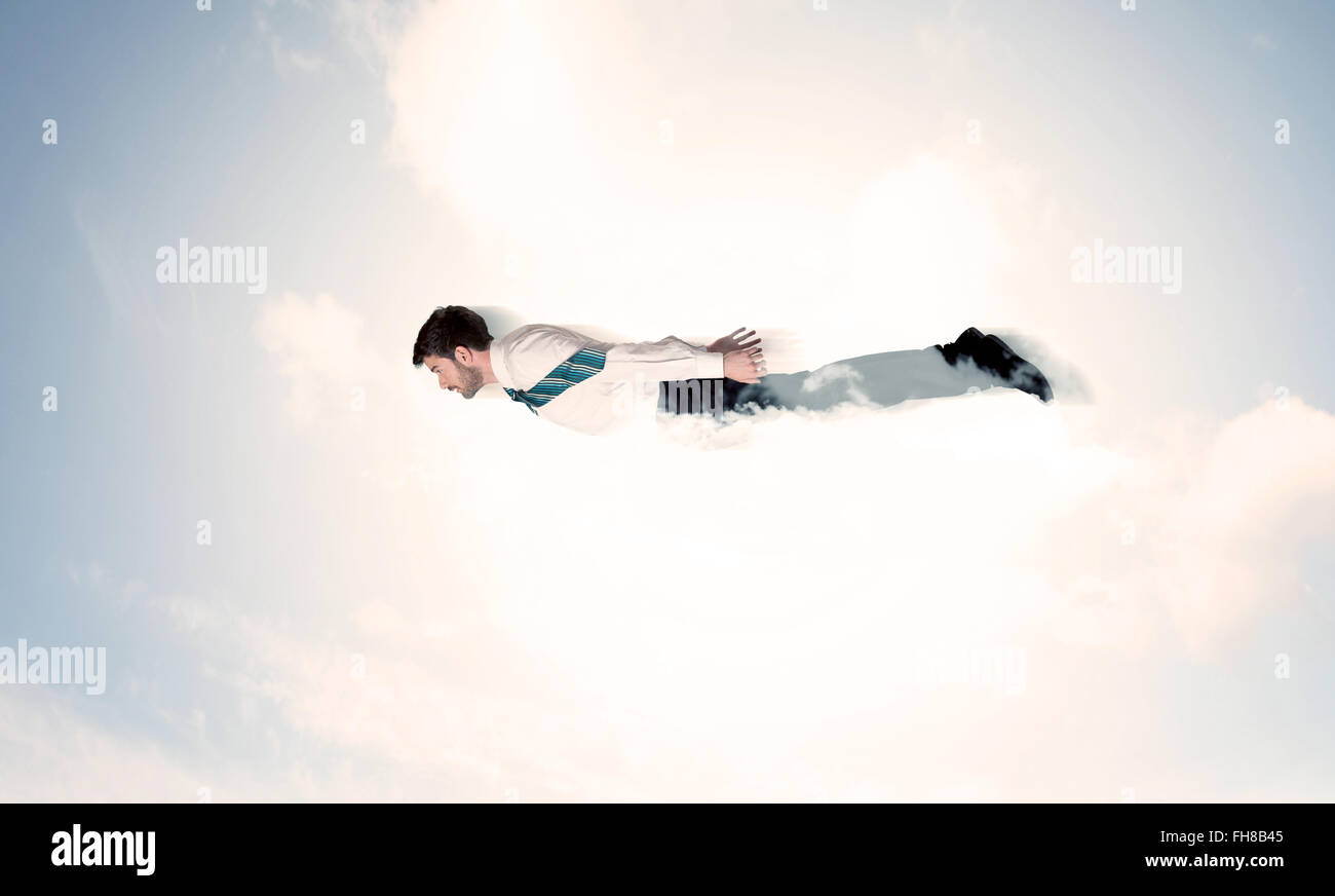 Business man fly like super hi-res stock photography and images - Alamy