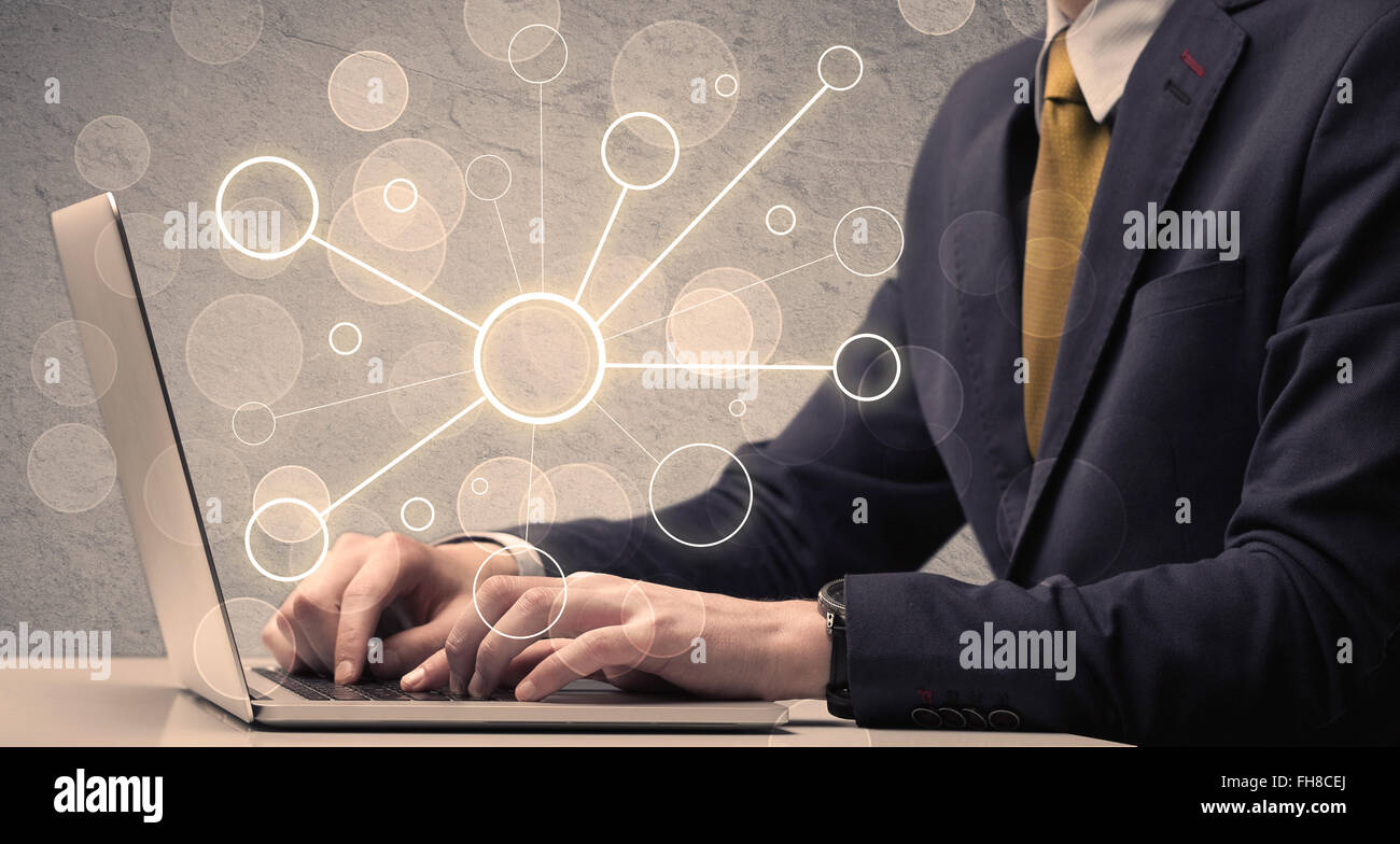 Science worker typing on laptop computer Stock Photo - Alamy