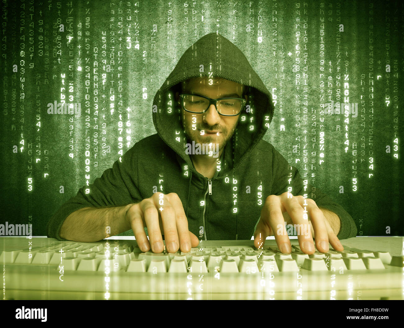 Online hacking in progress concept Stock Photo - Alamy