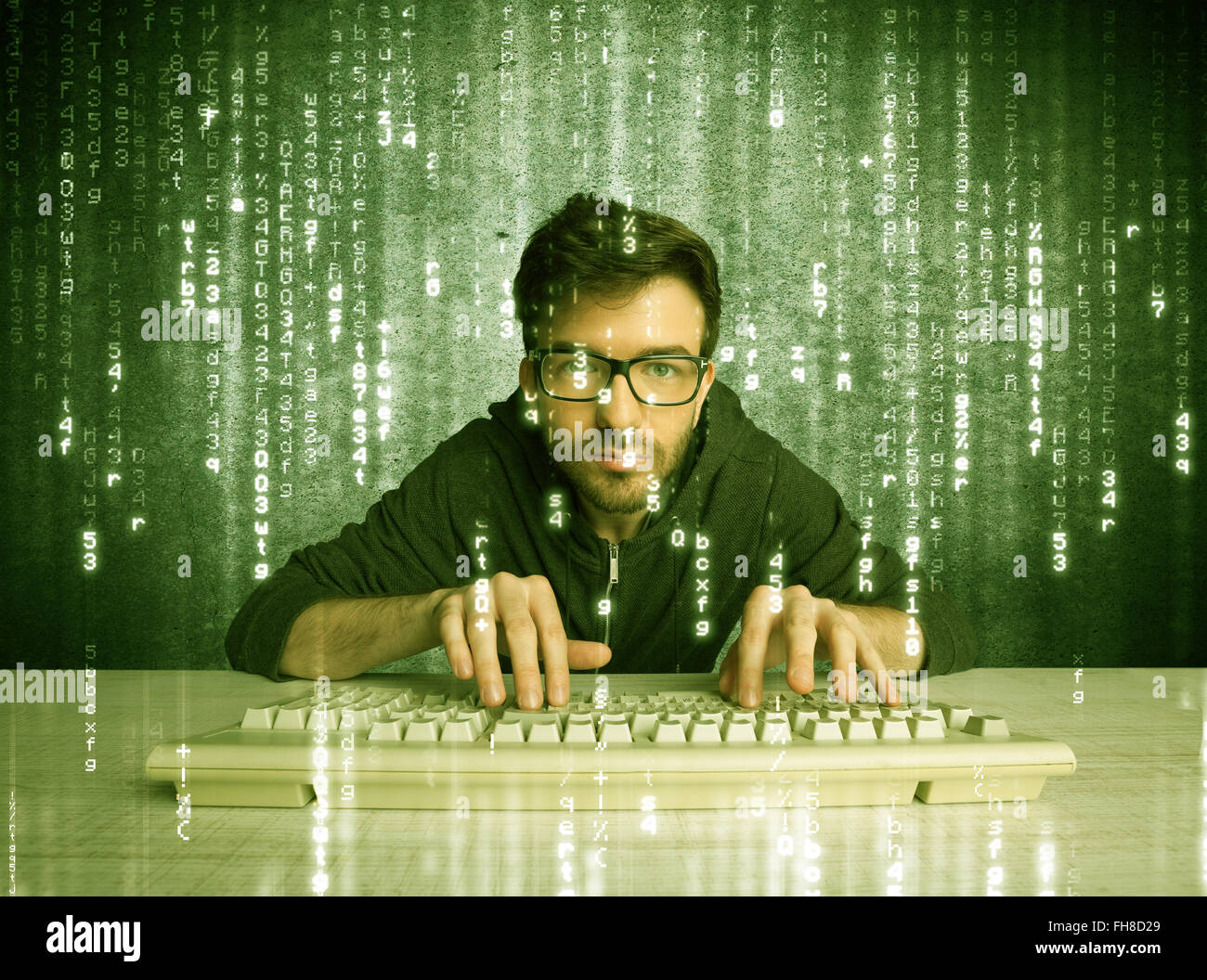 Online hacking in progress concept Stock Photo - Alamy