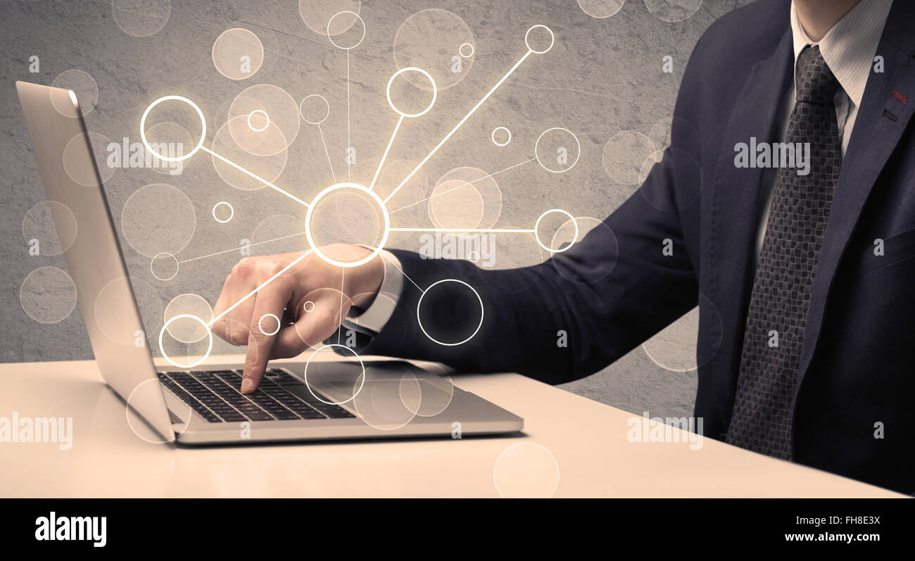 Science worker typing on laptop computer Stock Photo - Alamy