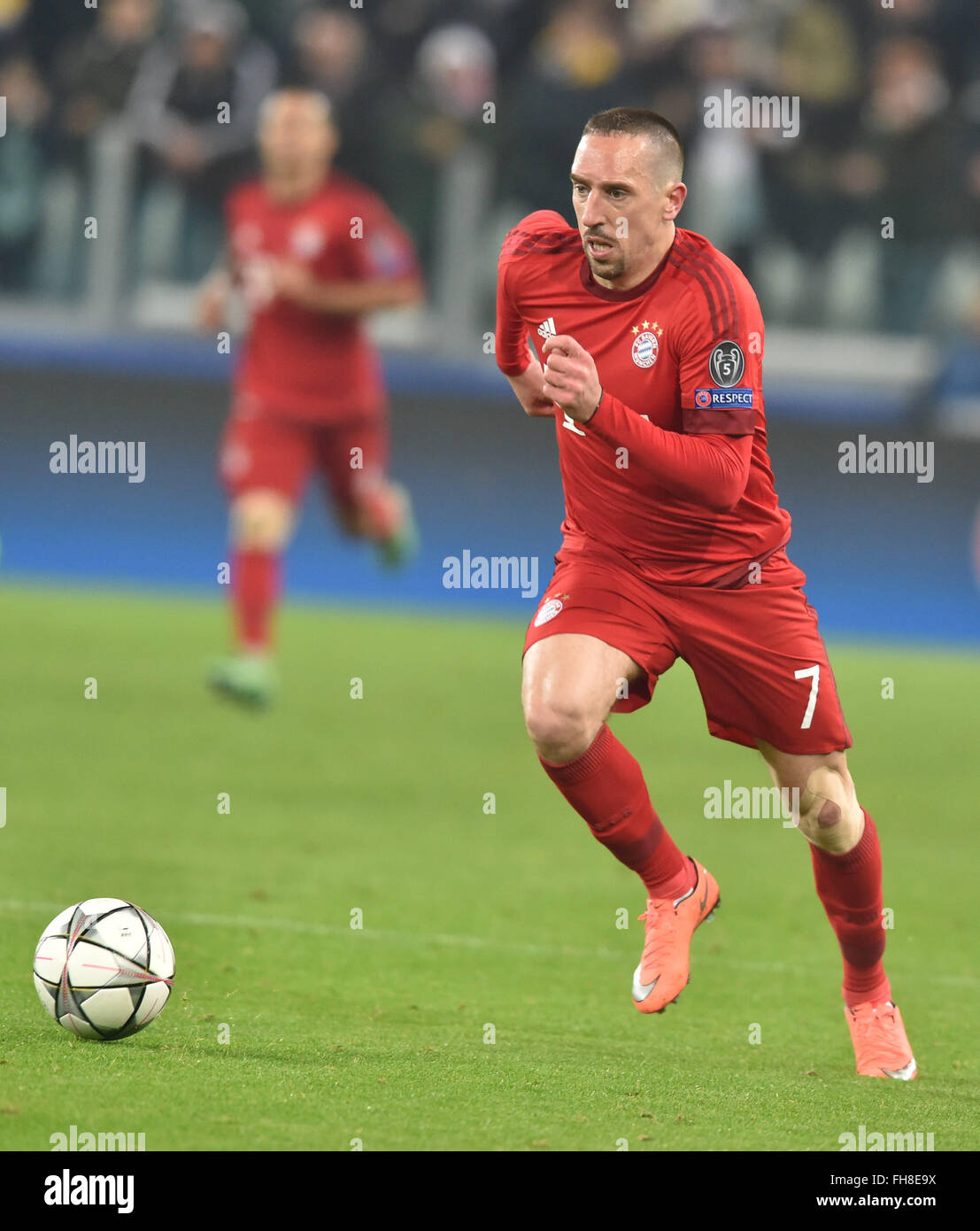 Munich's Franck Ribery during the UEFA Champions League round of 16 ...