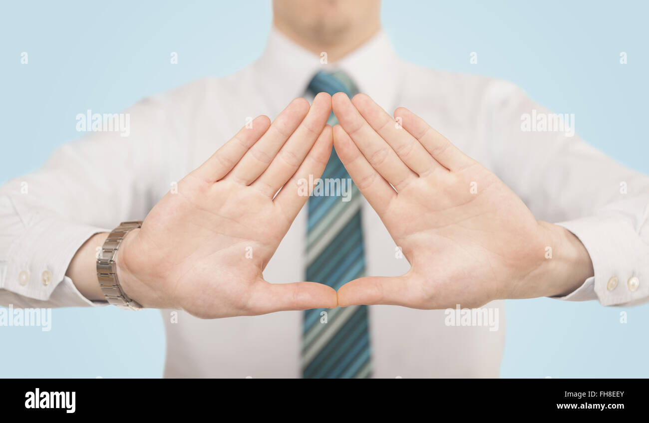 Hands creating form Stock Photo - Alamy