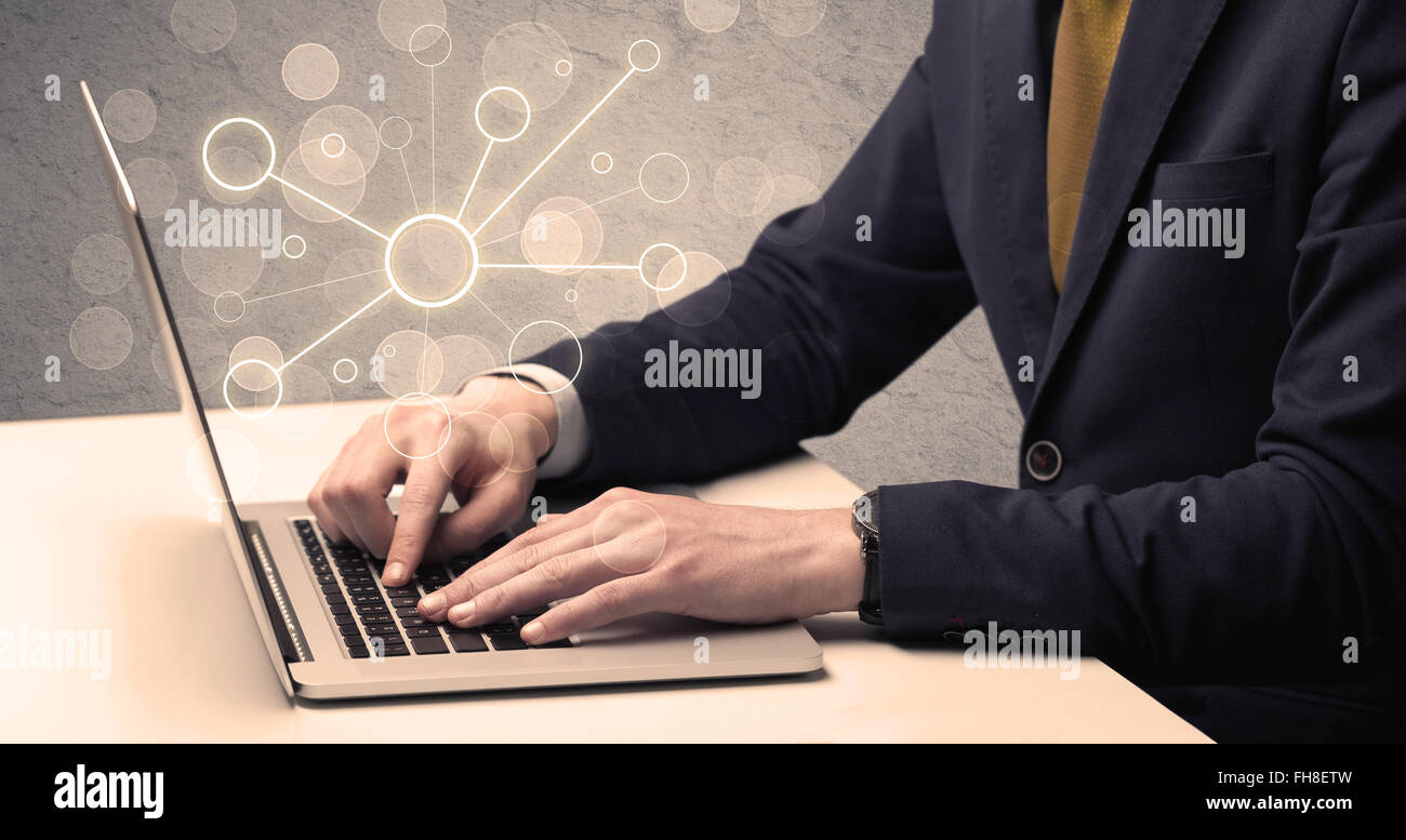 Science worker typing on laptop computer Stock Photo - Alamy