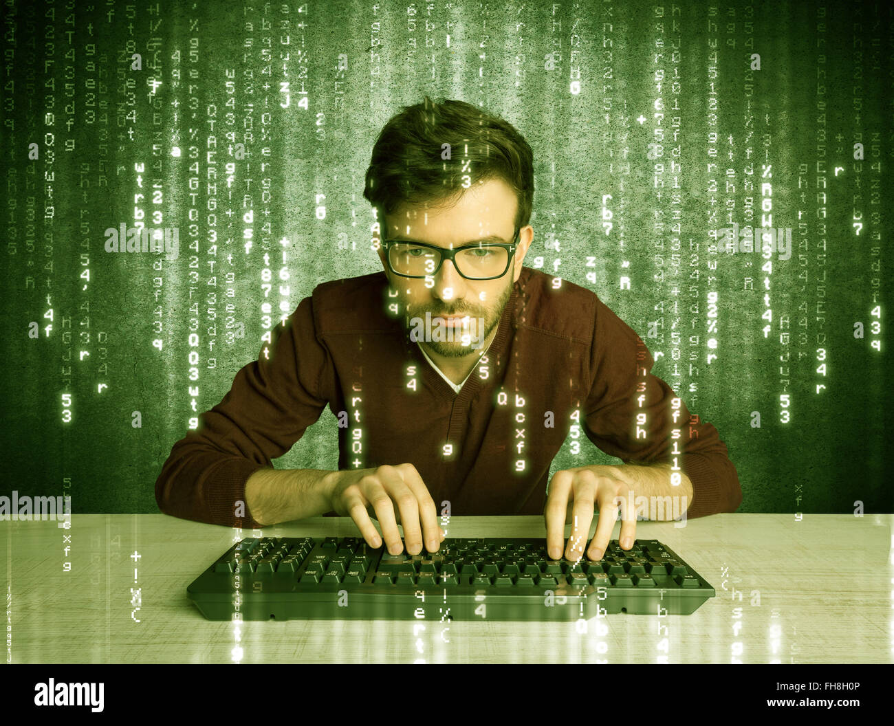 Online hacking in progress concept Stock Photo - Alamy