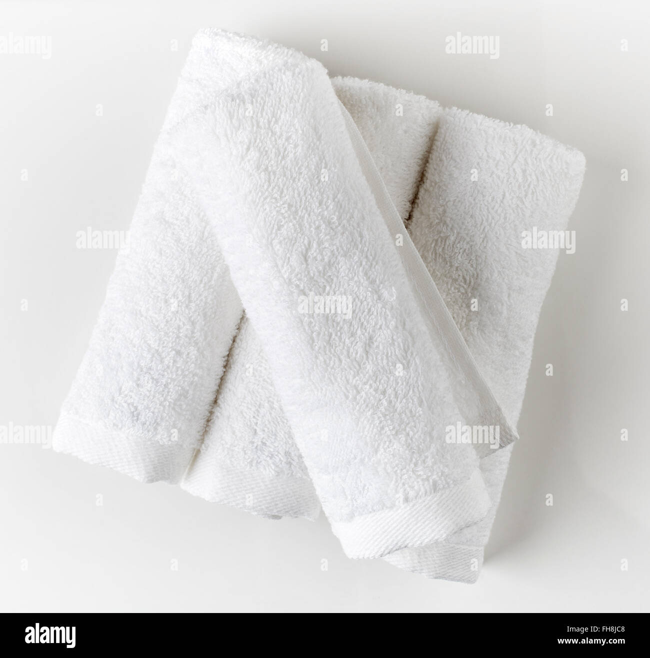White spa towels, top view Stock Photo - Alamy