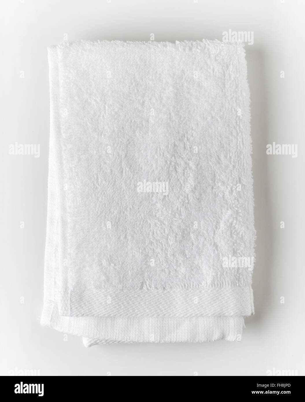 White spa towel, top view Stock Photo - Alamy