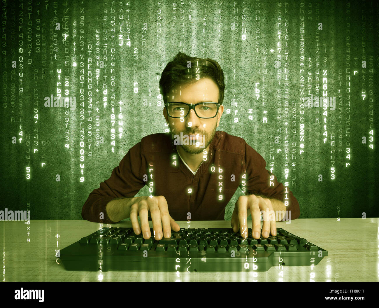 Online hacking in progress concept Stock Photo - Alamy