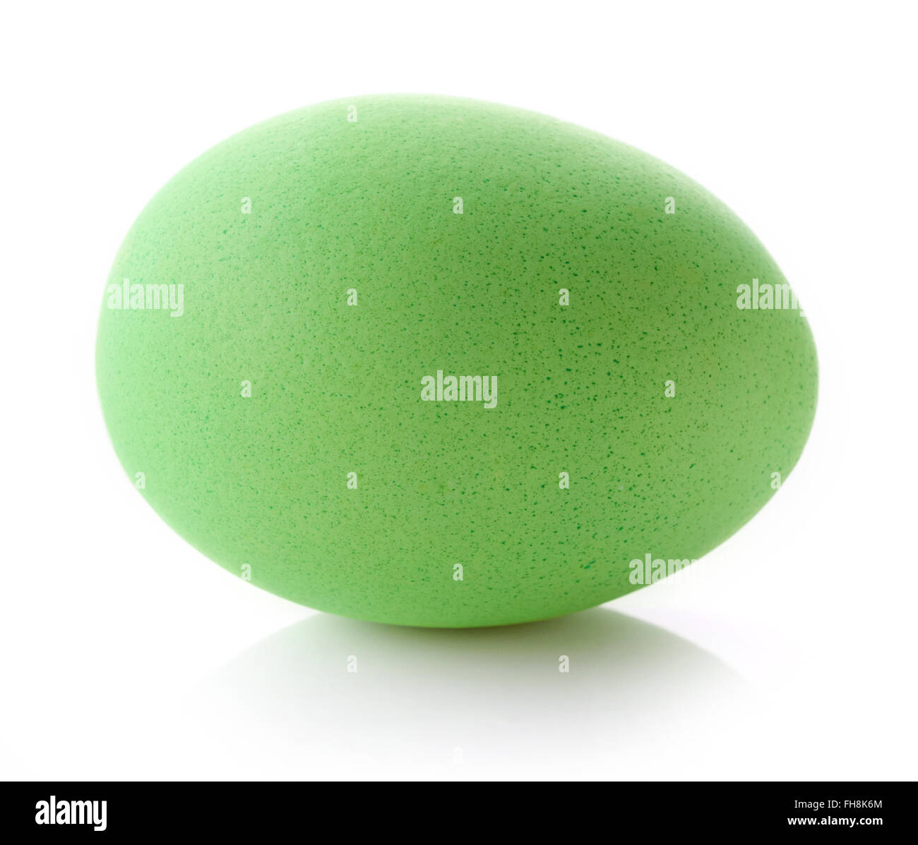 Green easter egg isolated on white background Stock Photo - Alamy