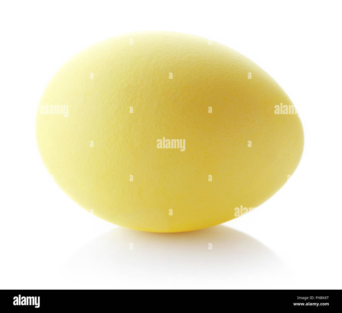 Yellow easter egg isolated on white background Stock Photo - Alamy