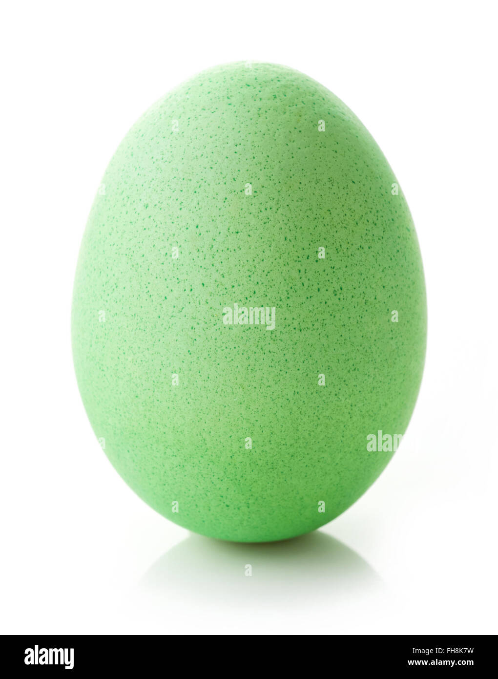 Green easter egg isolated on white background Stock Photo - Alamy