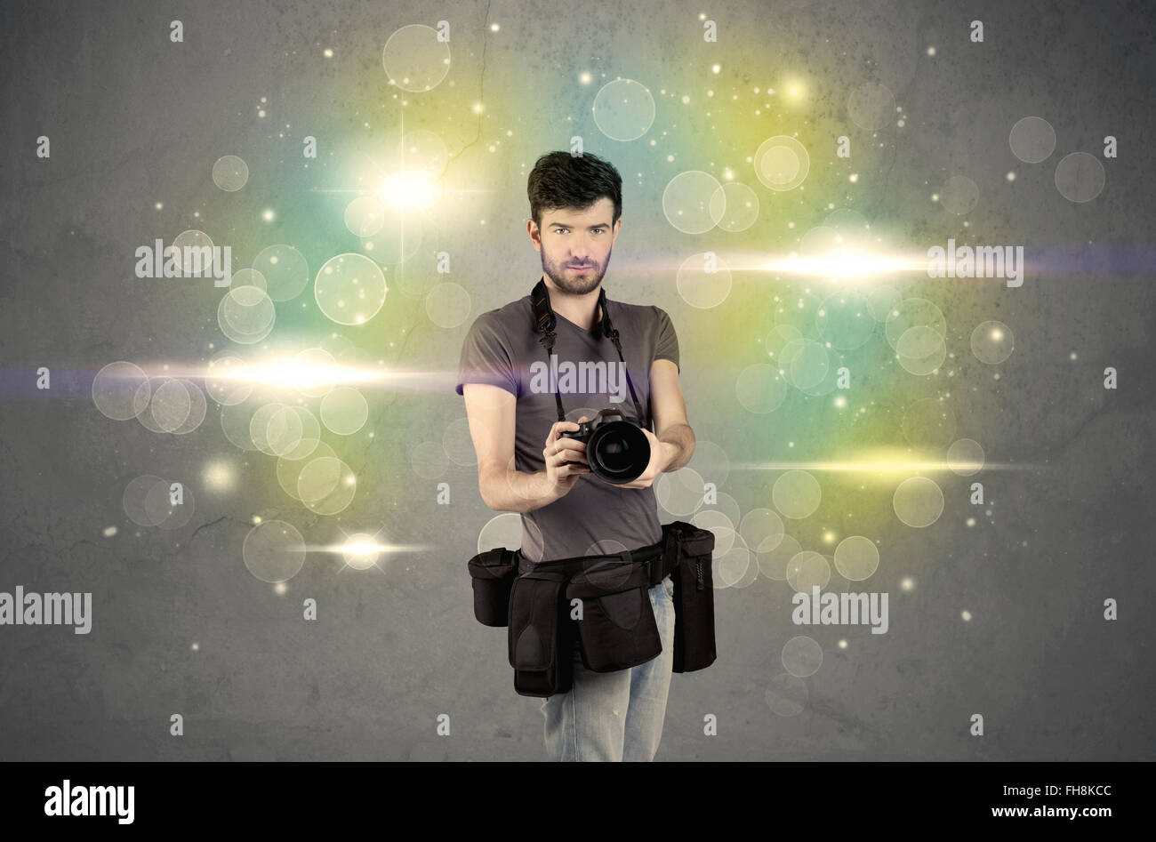 Photographer flashing lights hi-res stock photography and images - Alamy