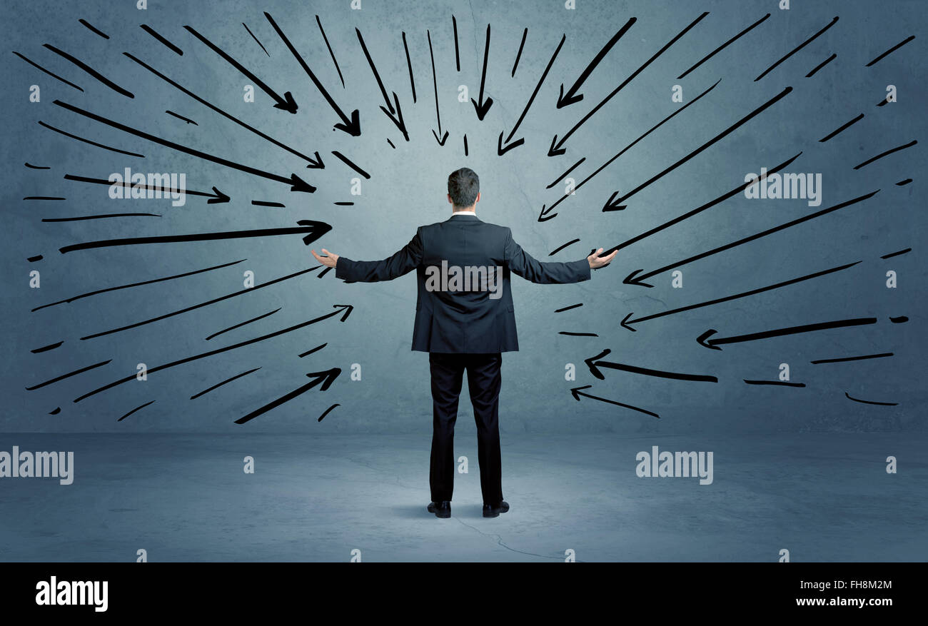 Standing business male made a mistake Stock Photo - Alamy