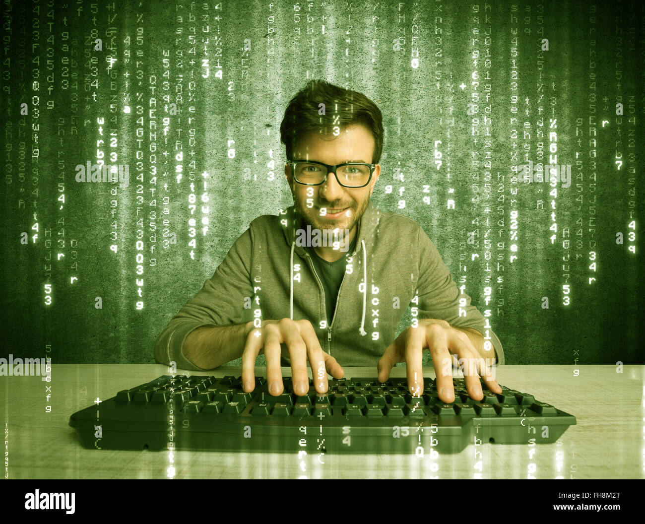 Online hacking in progress concept Stock Photo - Alamy