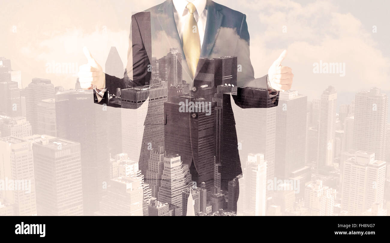 Handsome business man overlay hi-res stock photography and images - Alamy