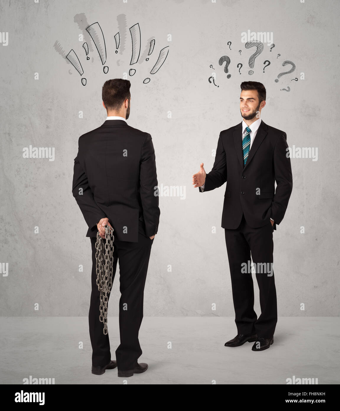 Ruthless business handshake Stock Photo - Alamy