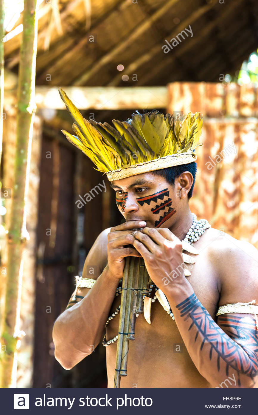 Native American Playing Flute Young Stock Photos & Native American ...