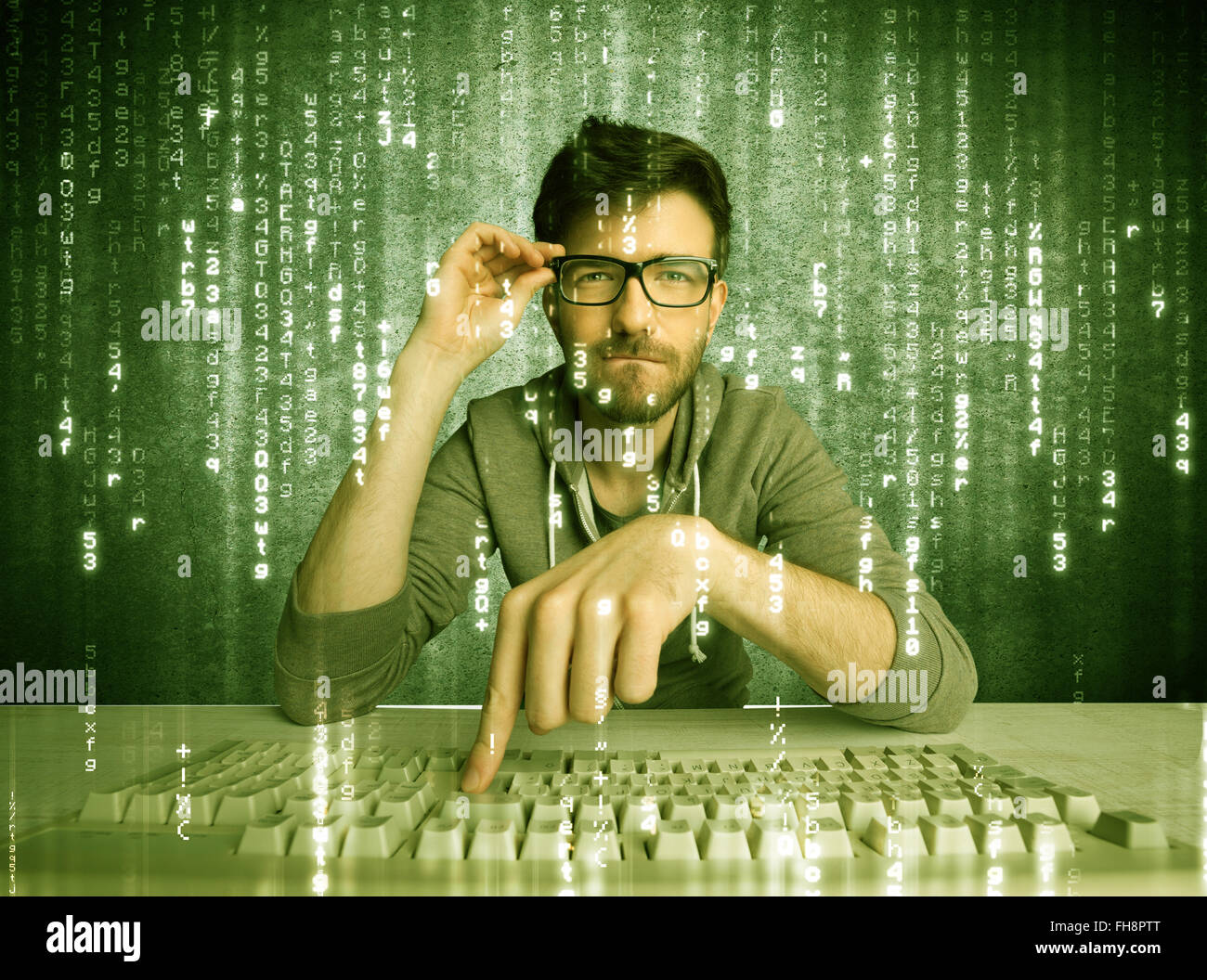 Online hacking in progress concept Stock Photo - Alamy