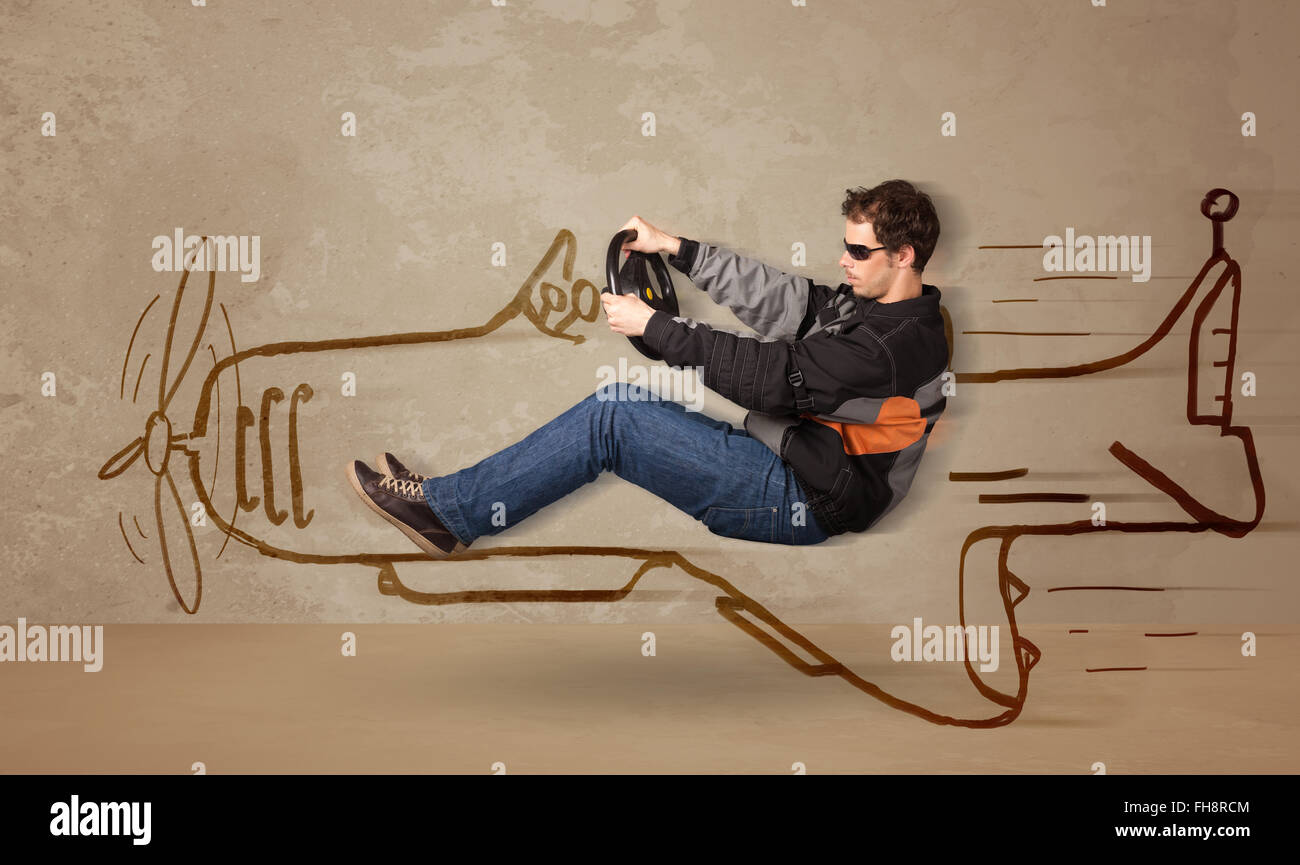 Funny aircraft pilot hi-res stock photography and images - Alamy