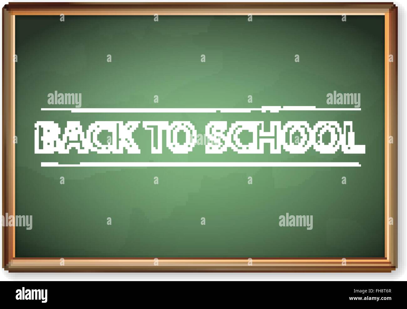 Blackboard back to school on a white background. Vector illustration ...