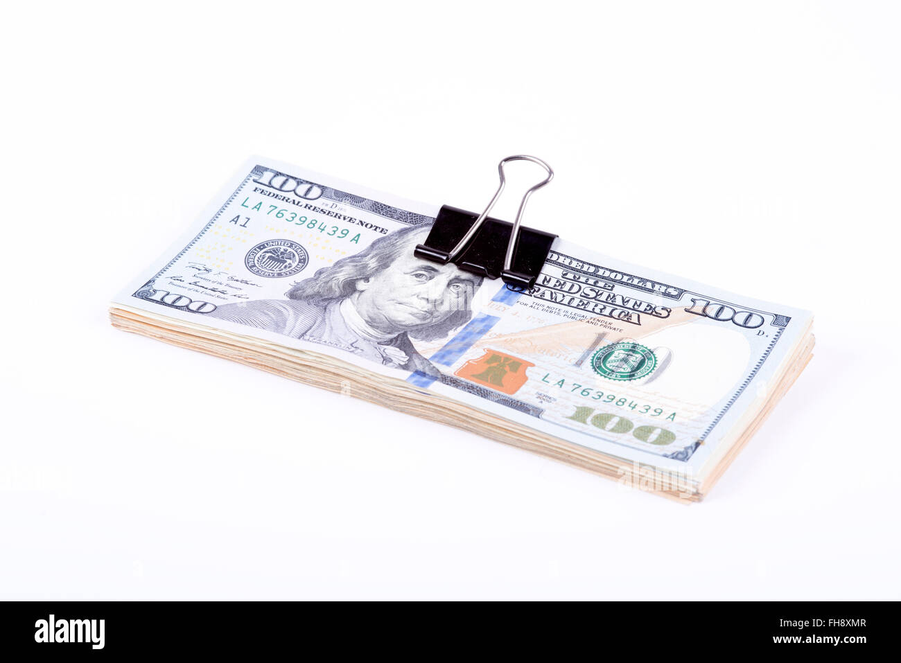 pictures of dollar banknotes on a white background Stock Photo - Alamy