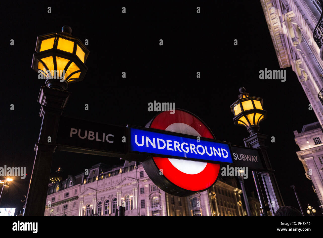 London Underground Totem in Piccadilly Circus Stock Photo - Alamy