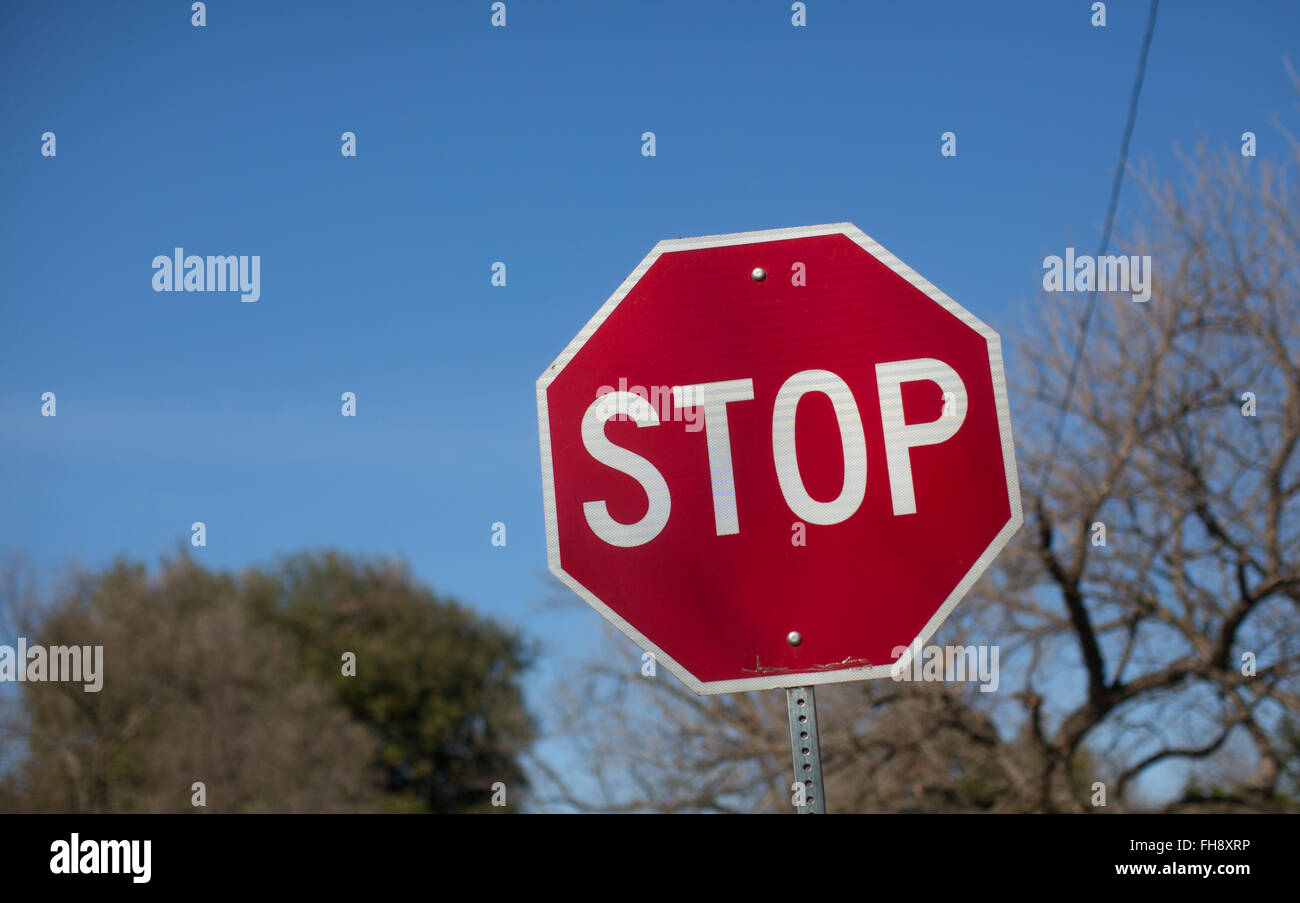 Texas stop sign hi-res stock photography and images - Alamy