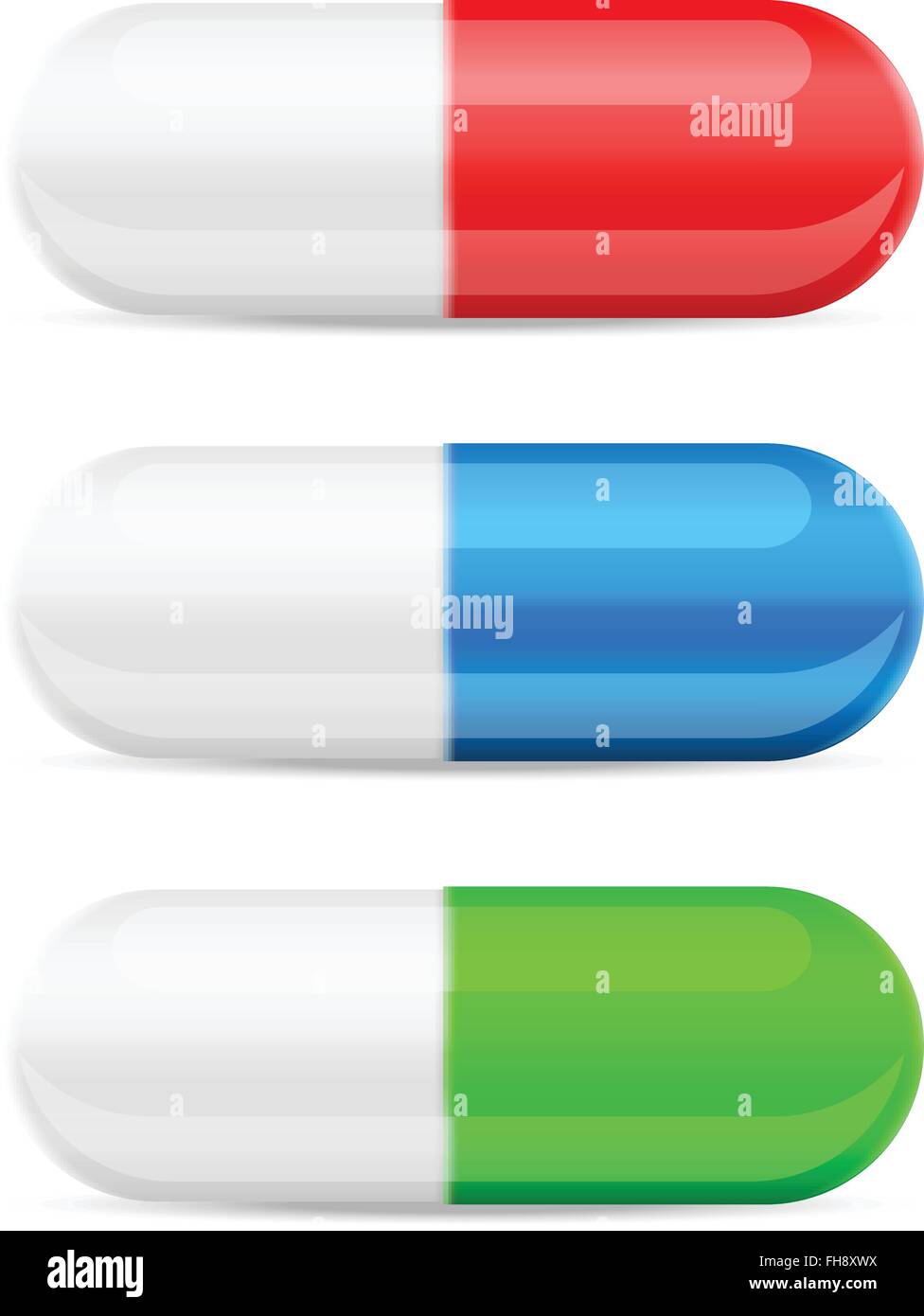 Medicine pill on a white background. Vector illustration Stock Vector ...