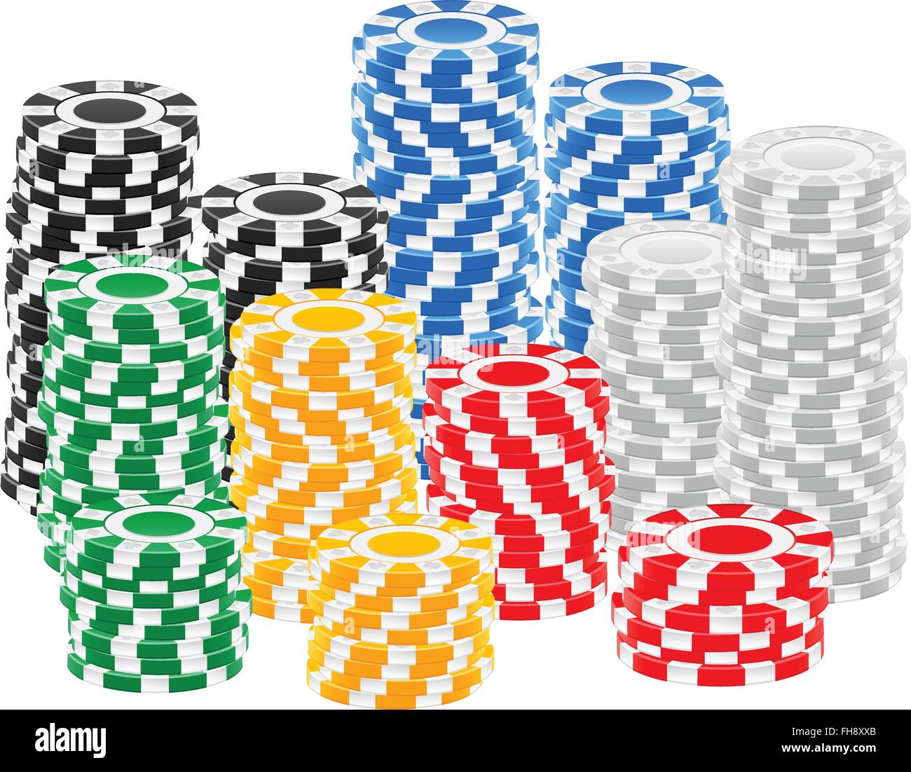 Stack chips on a white background. Vector illustration Stock Vector ...