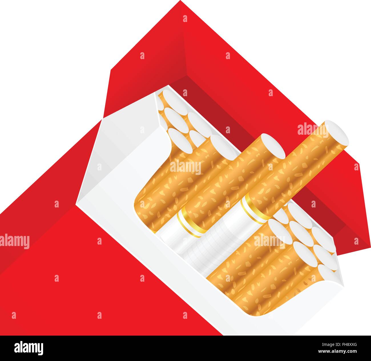 Cigarette box on a white background. Vector illustration Stock Vector ...