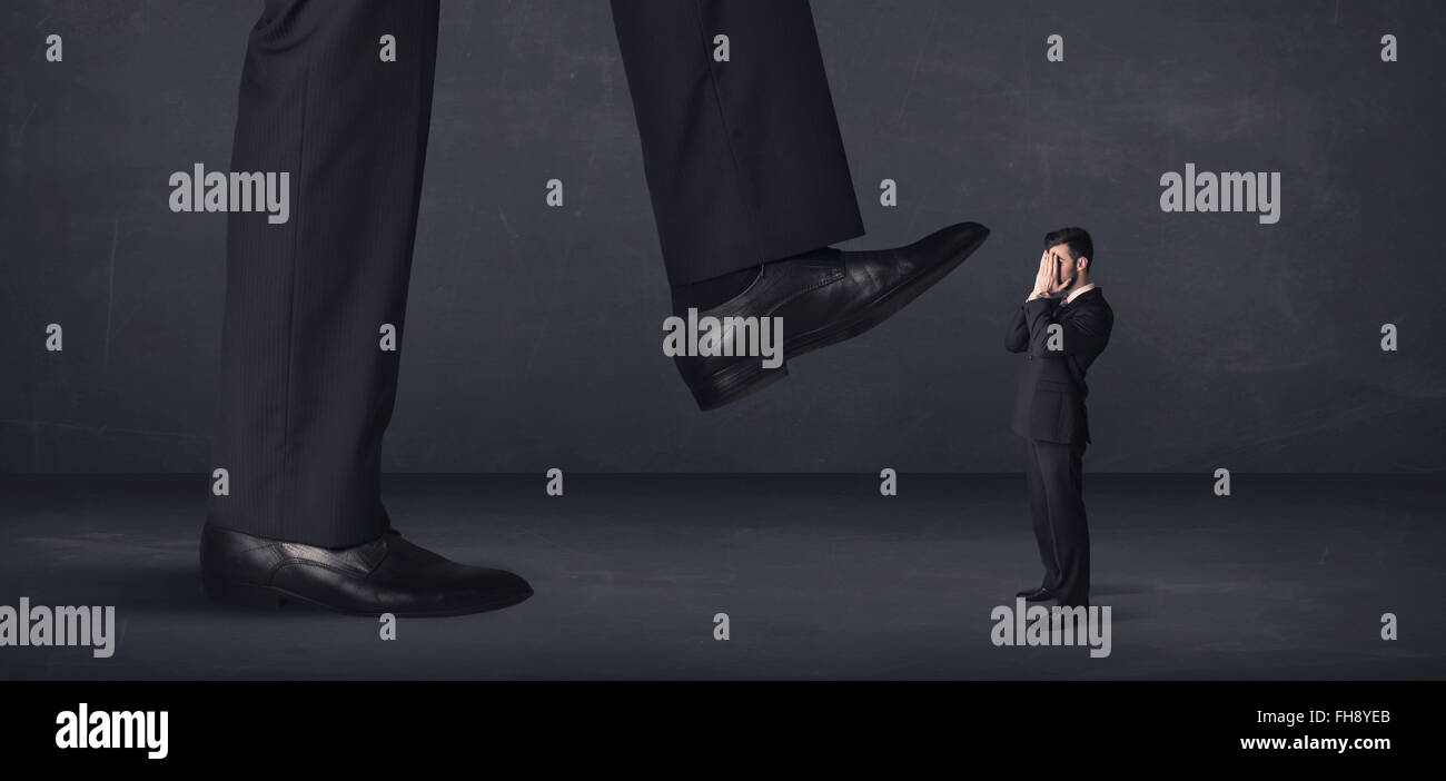 Giant foot stepping on man hi-res stock photography and images - Alamy