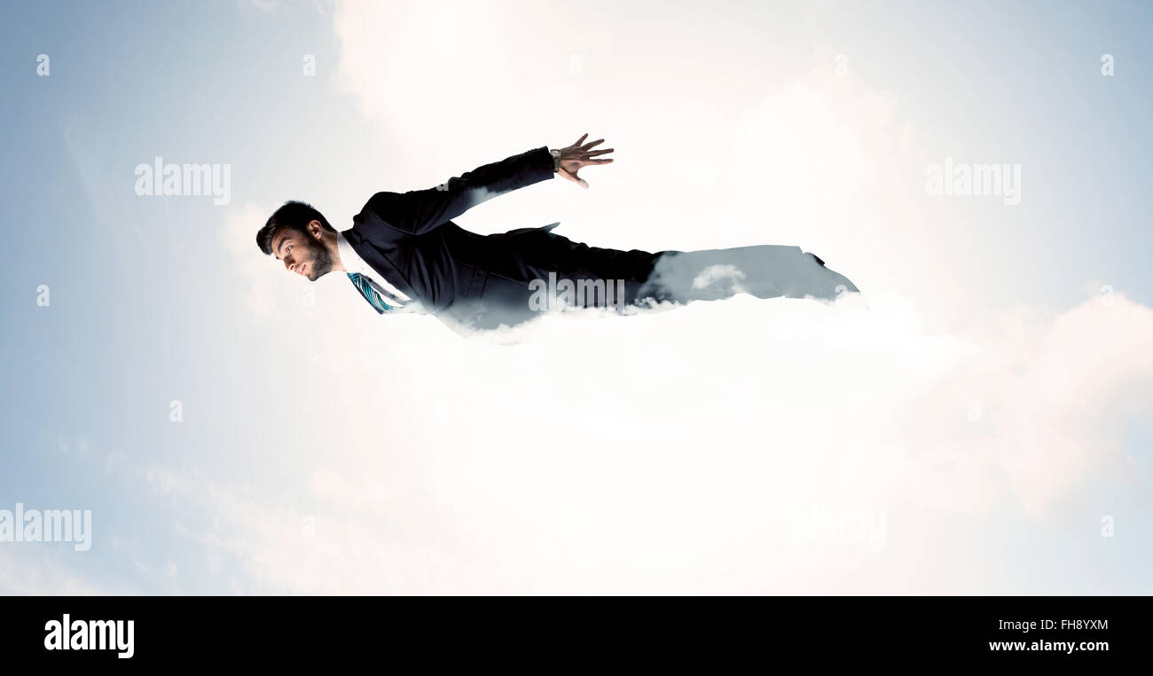 Man flying like superman hi-res stock photography and images - Alamy