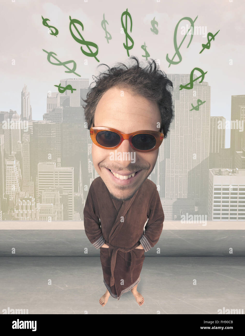 Big head idea dollar marks hi-res stock photography and images - Alamy