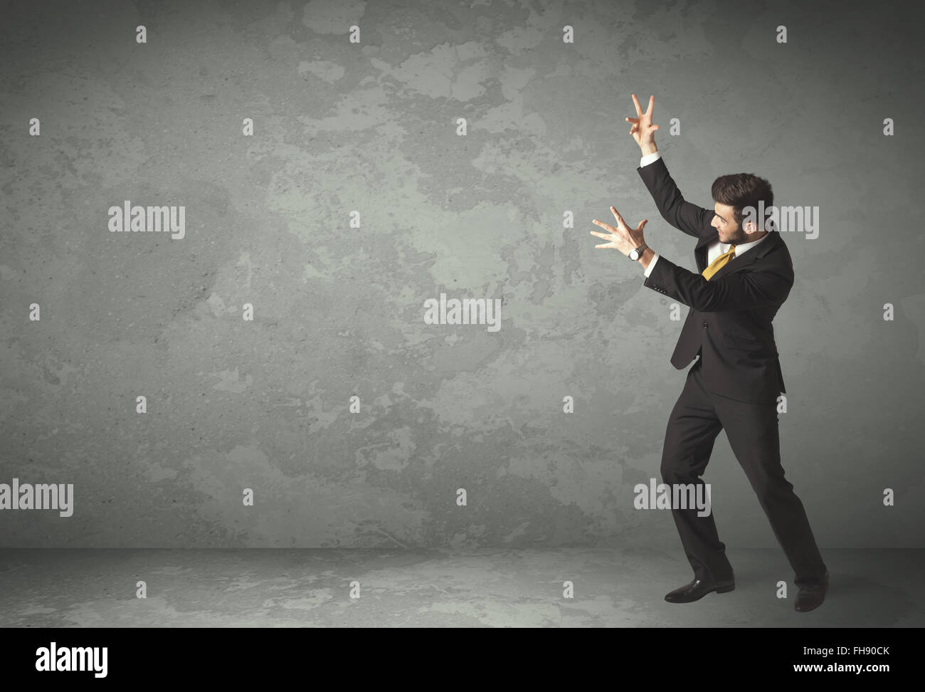Business person throwing with empty copyspace Stock Photo - Alamy